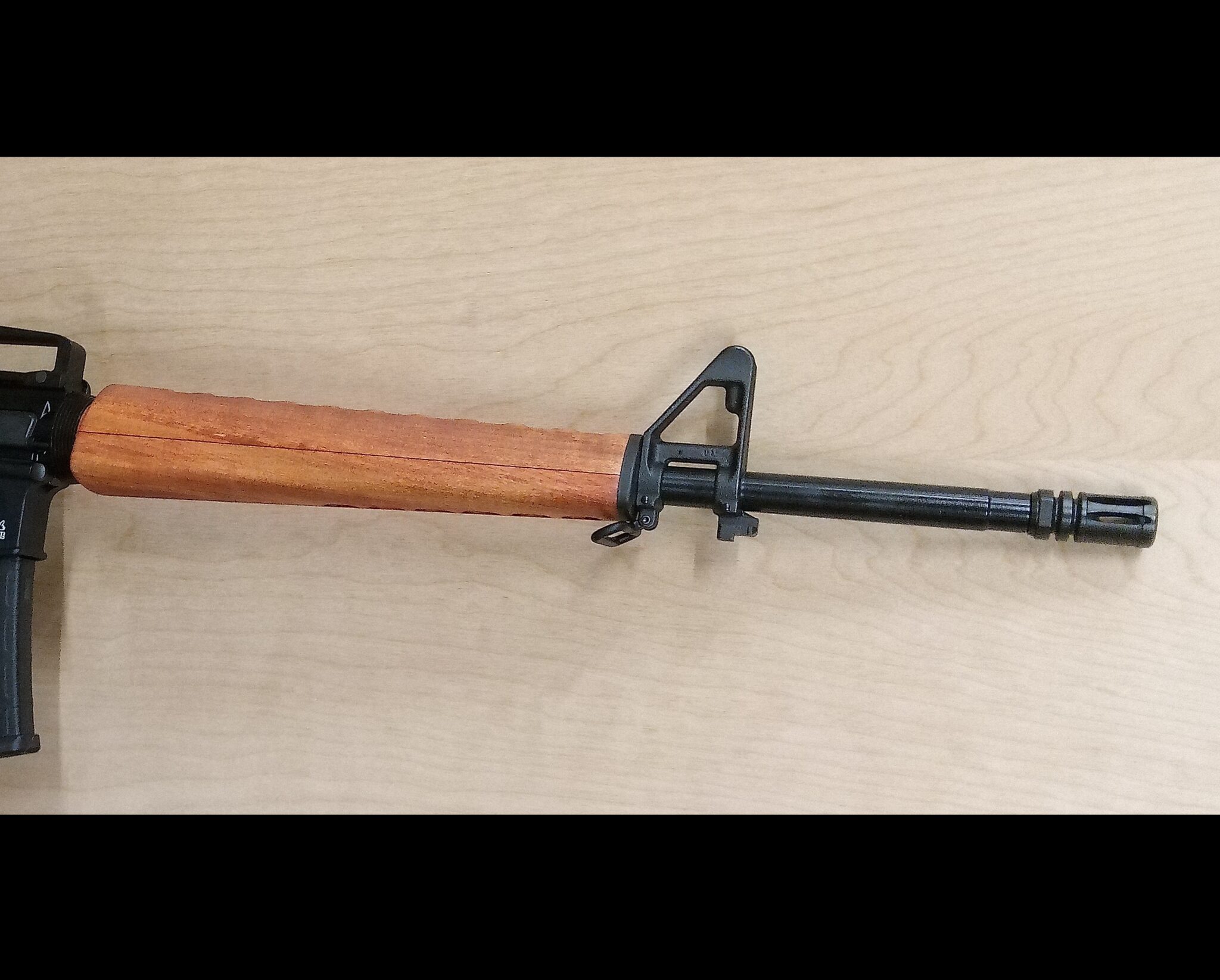 Wooden AR-15 Handguard – A1 Style (Triangular – Blue River Ridge Woodworks